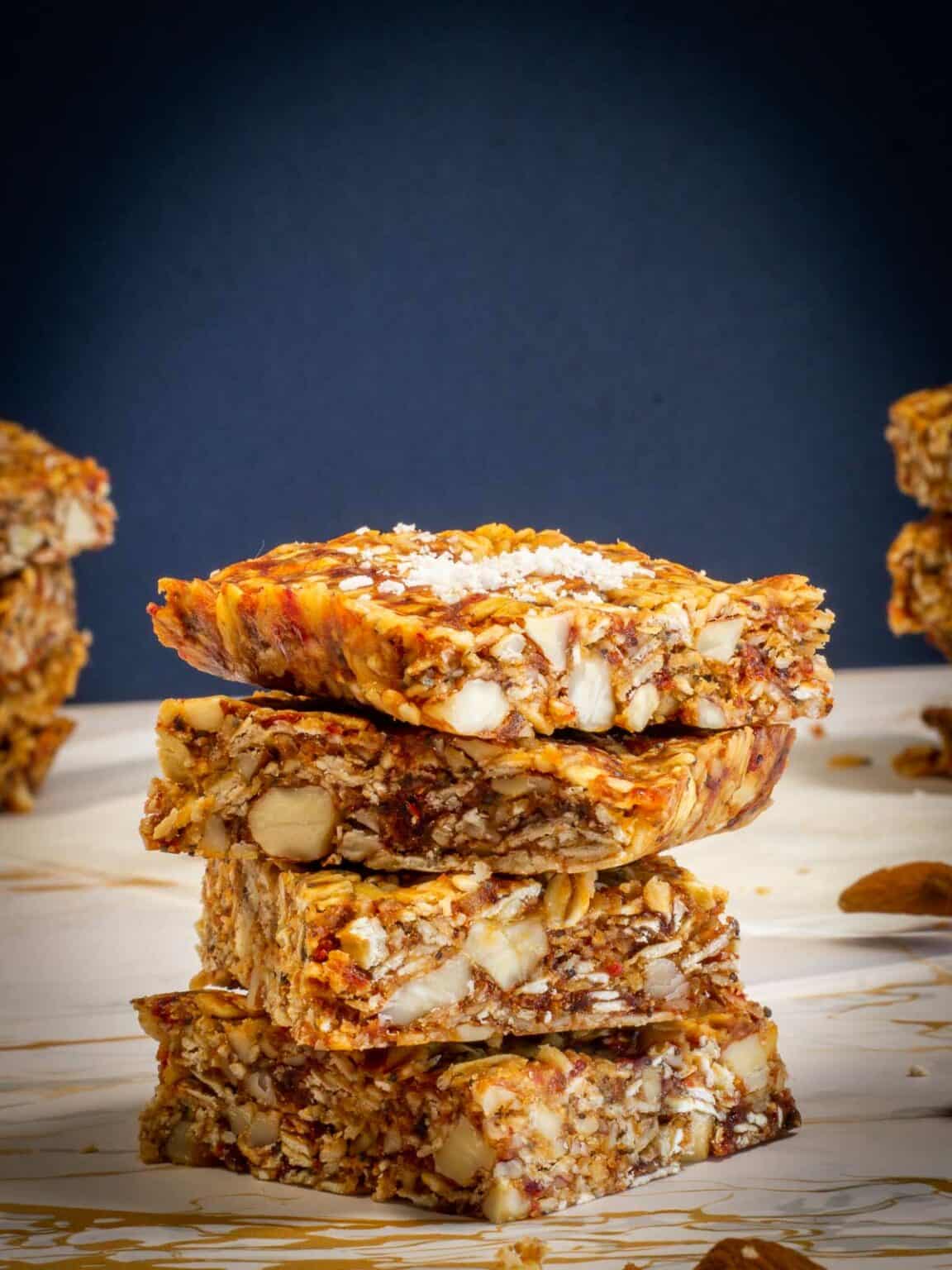 Barras de Granola Veganas Caseras | Nómadas Gourmet