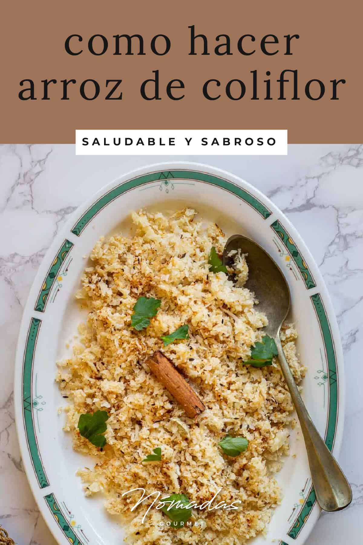 Como hacer arroz de coliflor | Nómadas Gourmet