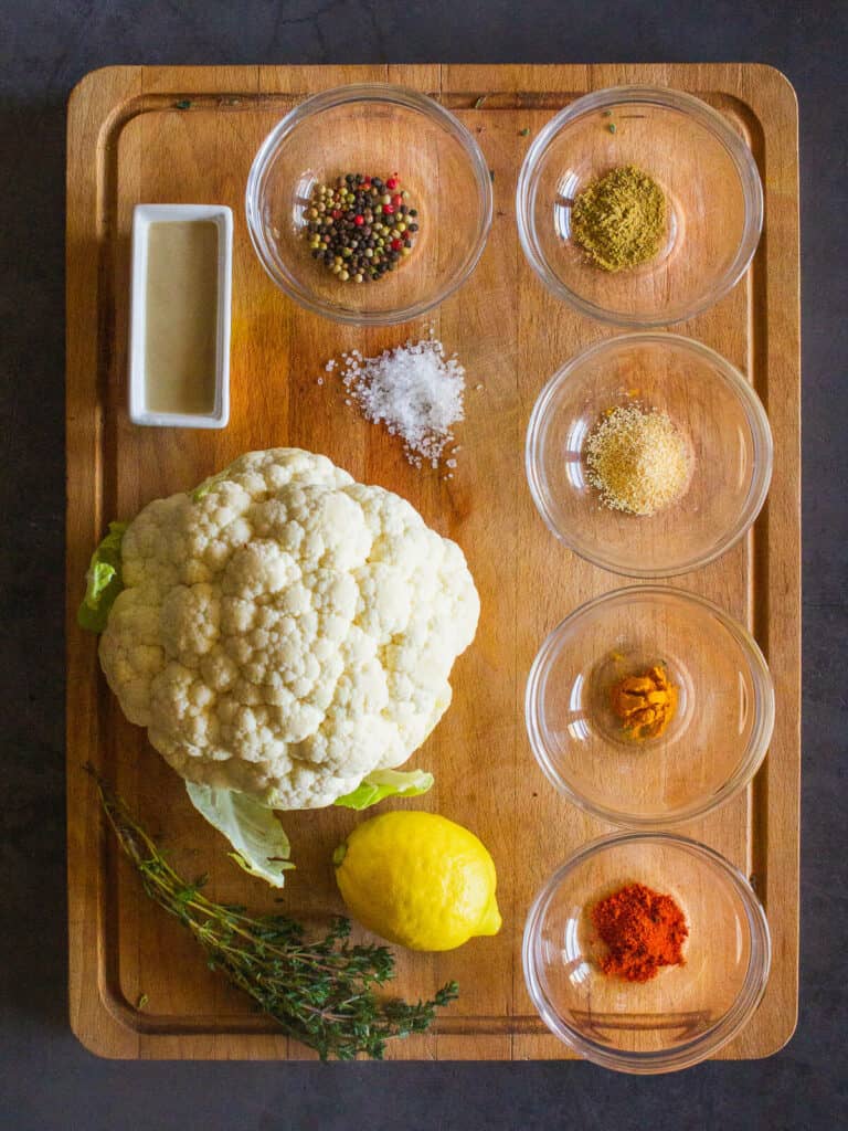 Coliflor Asada Con Salsa Especiada Nómadas Gourmet