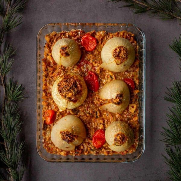 Cebollas rellenas al Horno | Nómadas Gourmet
