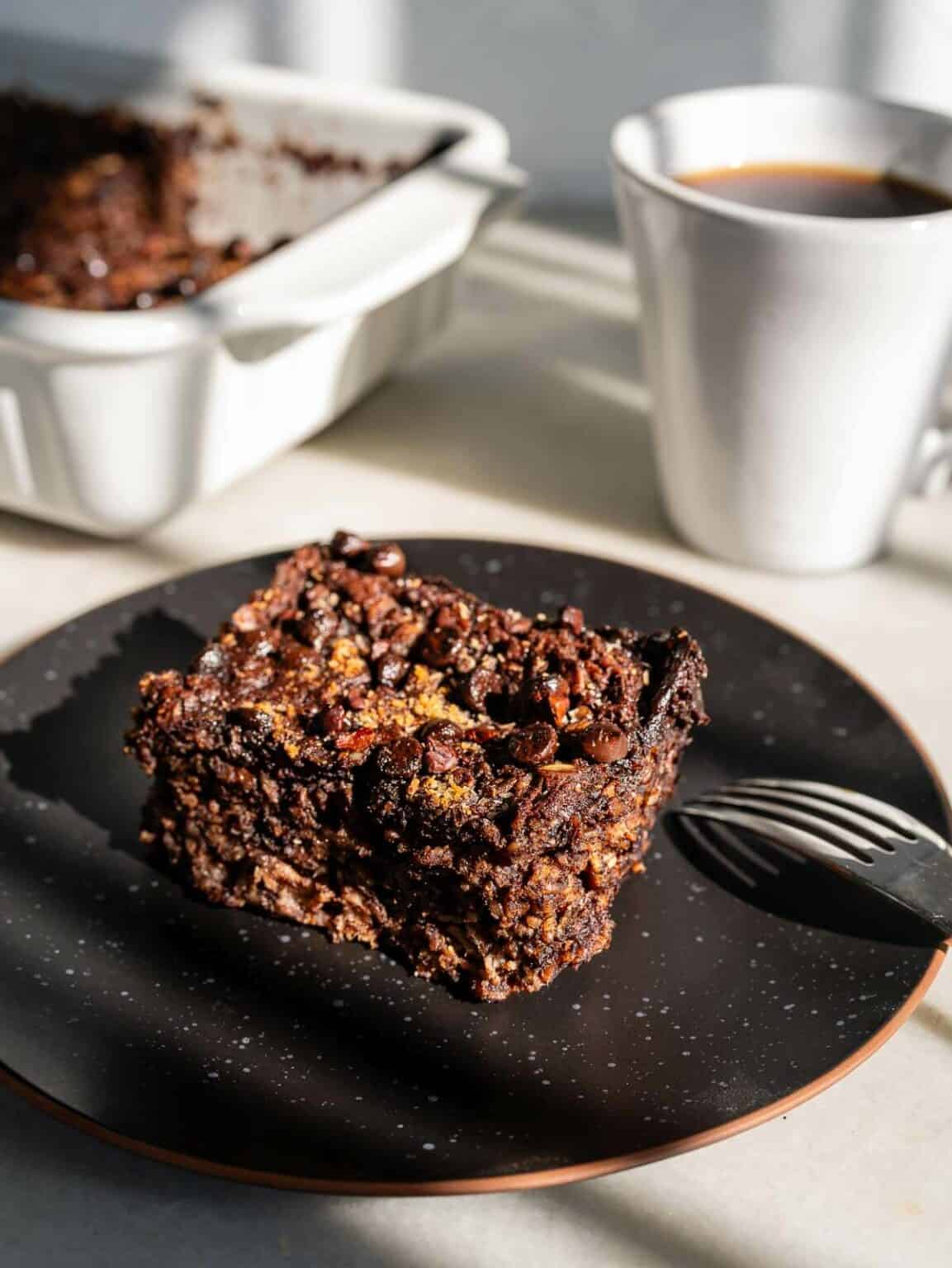 Brownie saludable de avena con chocolate | Nómadas Gourmet
