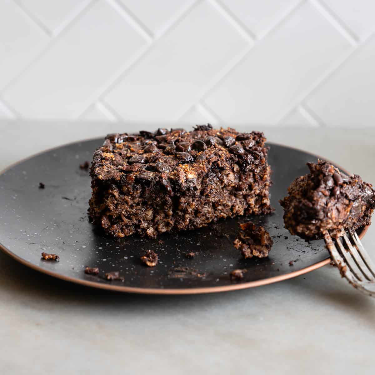 Brownie saludable de avena con chocolate | Nómadas Gourmet