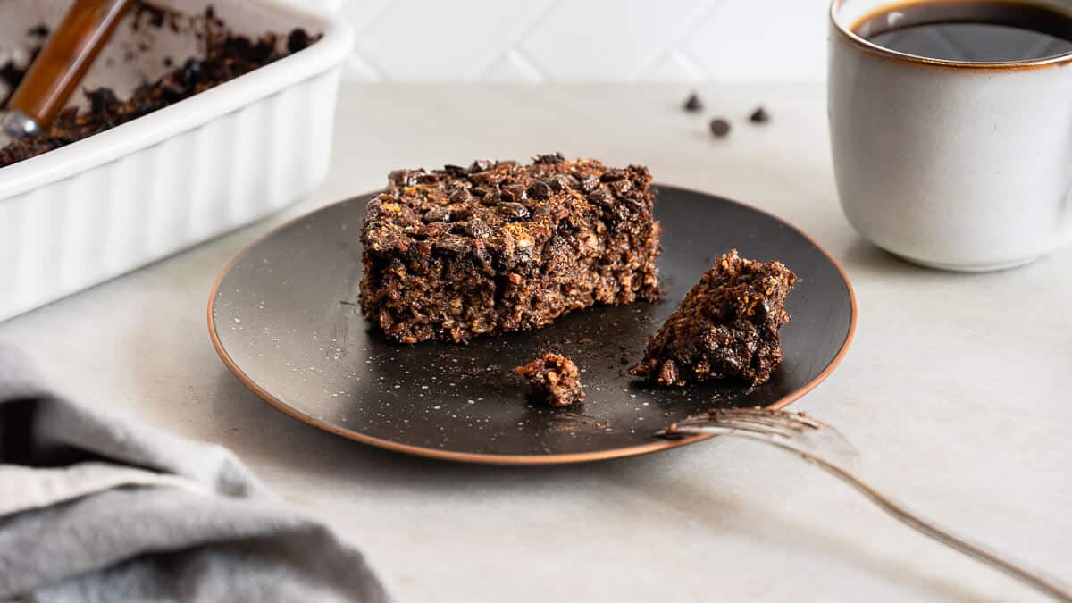 Brownie saludable de avena con chocolate | Nómadas Gourmet