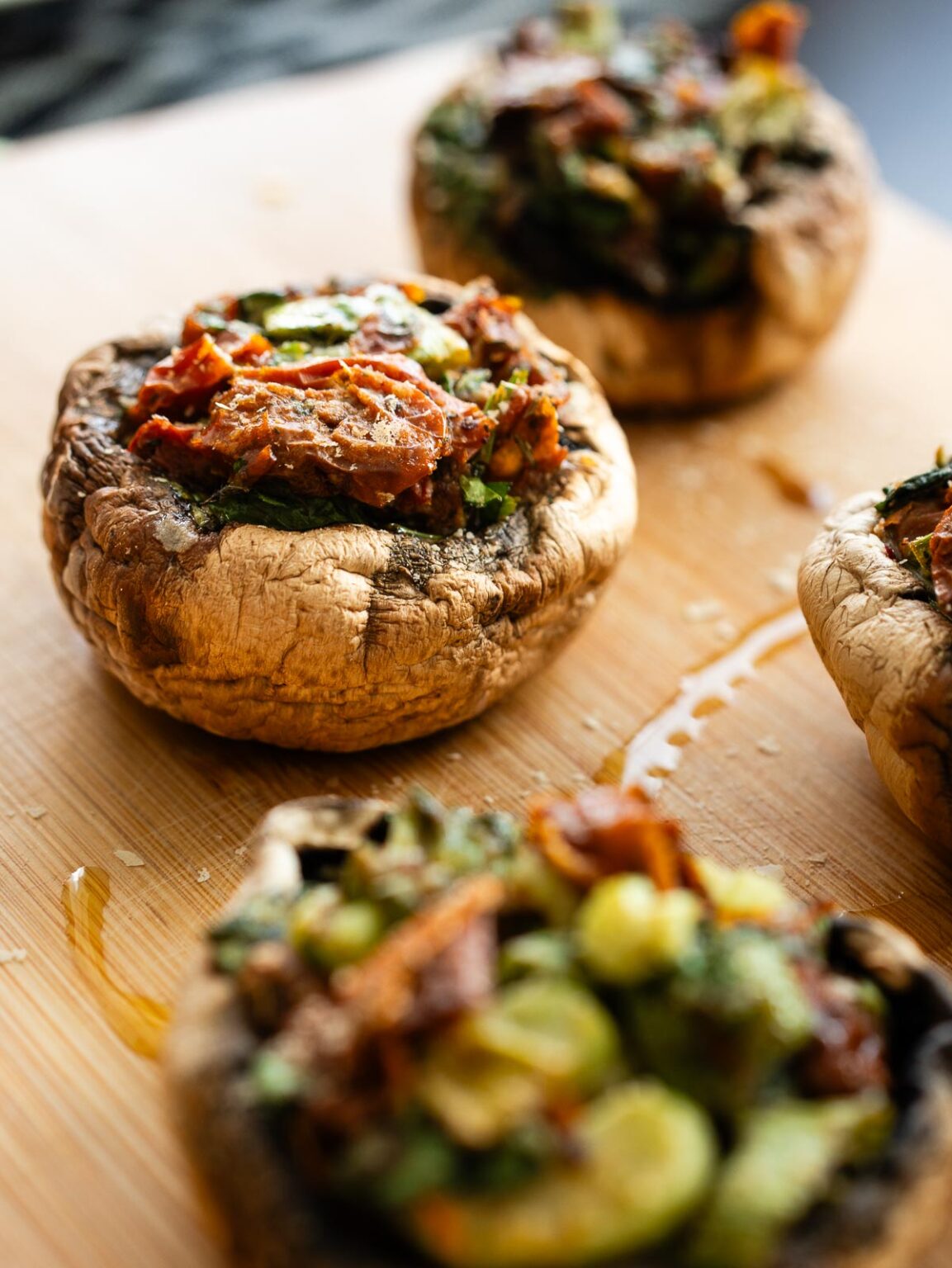 Portobello relleno al horno | Nómadas Gourmet